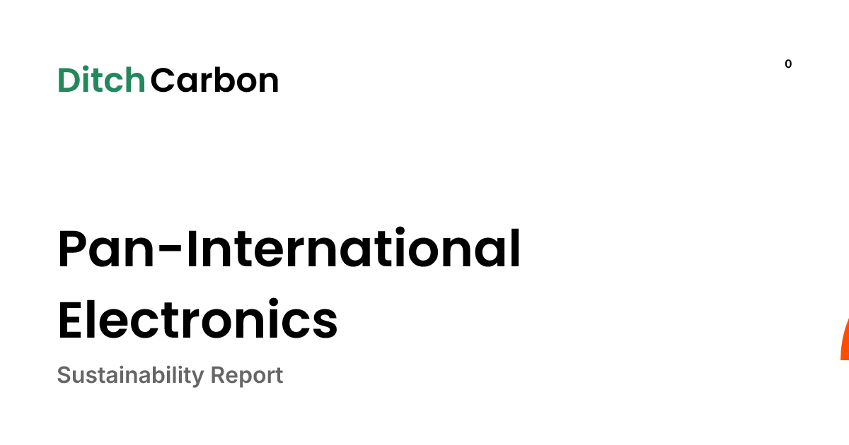 Pan-International Electronics Emissions Breakdown & Climate Score ...