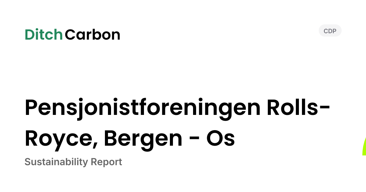 Pensjonistforeningen Rolls-Royce, Bergen - Os Emissions Breakdown ...