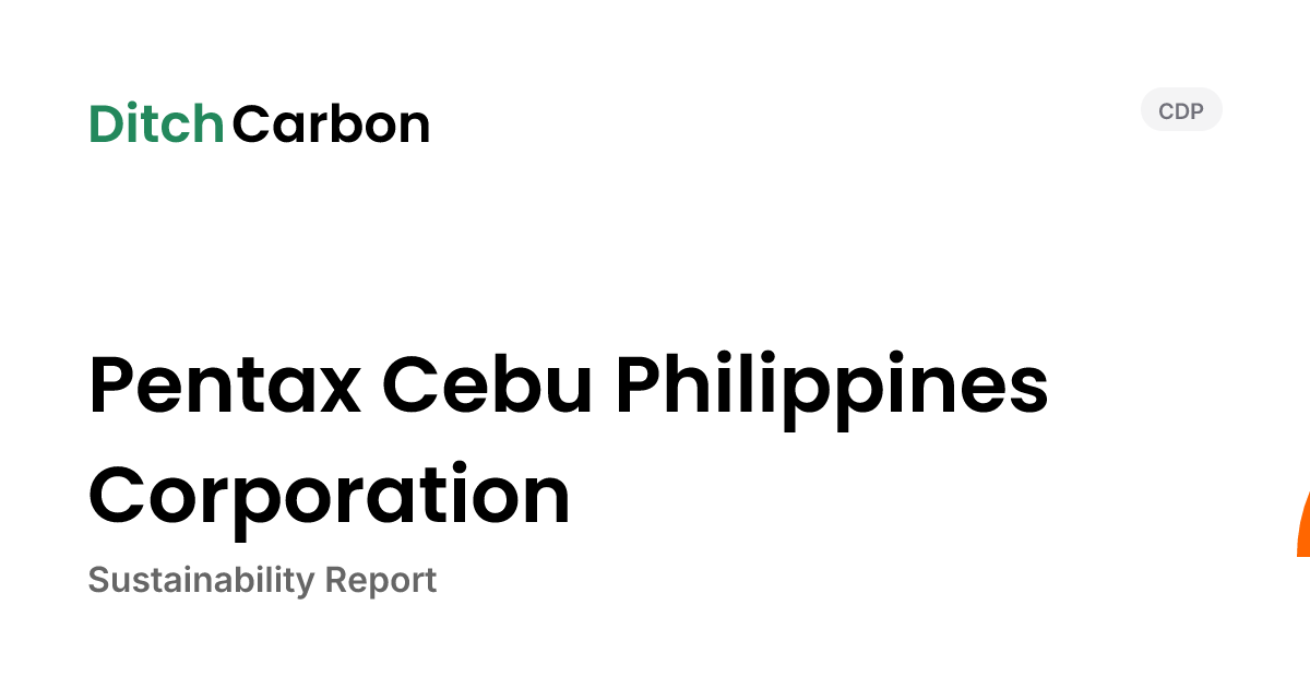 Pentax Cebu Philippines Corporation Emissions Breakdown & Climate Score ...
