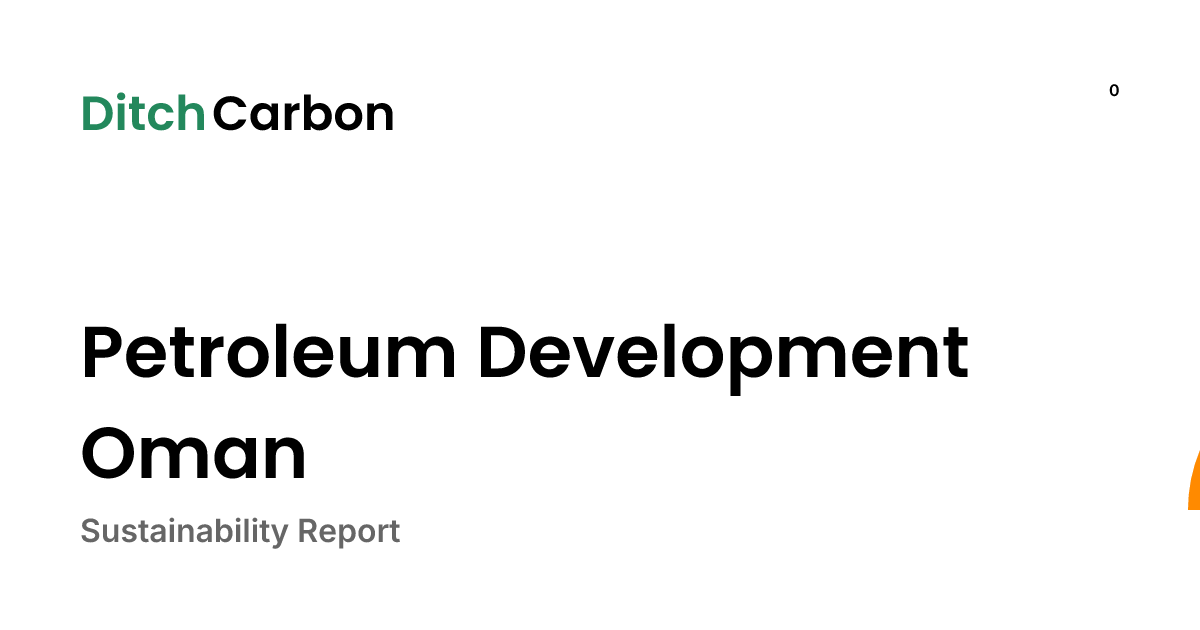 Petroleum Development Oman Emissions Breakdown & Climate Score ...