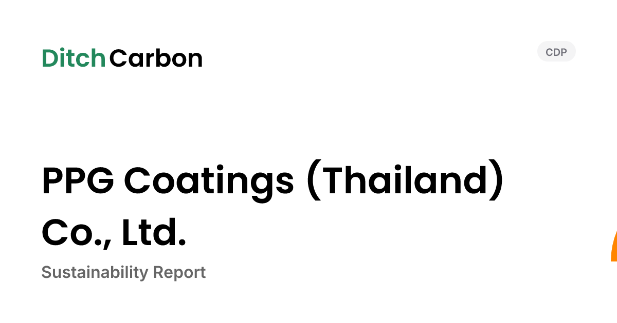 PPG Coatings (Thailand) Co., Ltd. Emissions Breakdown & Climate Score ...