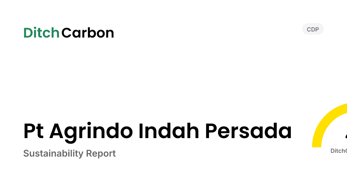 Pt Agrindo Indah Persada Emissions Breakdown & Climate Score | DitchCarbon