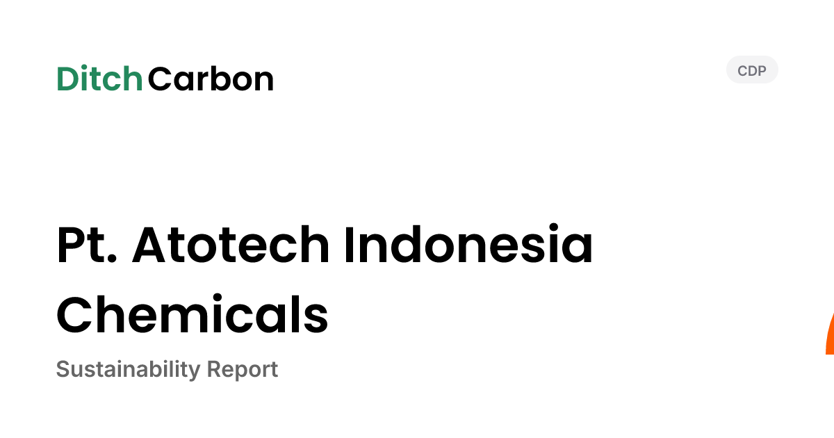 Pt. Atotech Indonesia Chemicals Emissions Breakdown & Climate Score ...