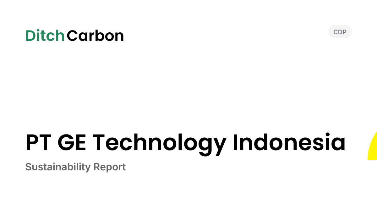PT GE Technology Indonesia Emissions Breakdown & Climate Score ...