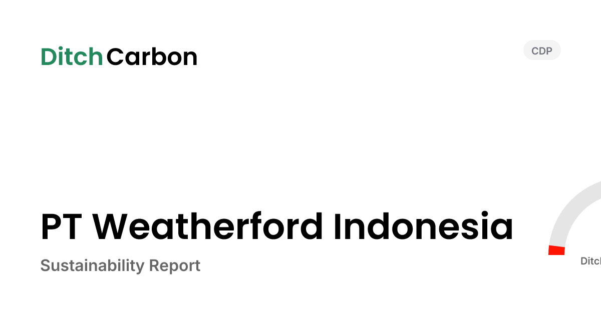 PT Weatherford Indonesia Emissions Breakdown & Climate Score | DitchCarbon