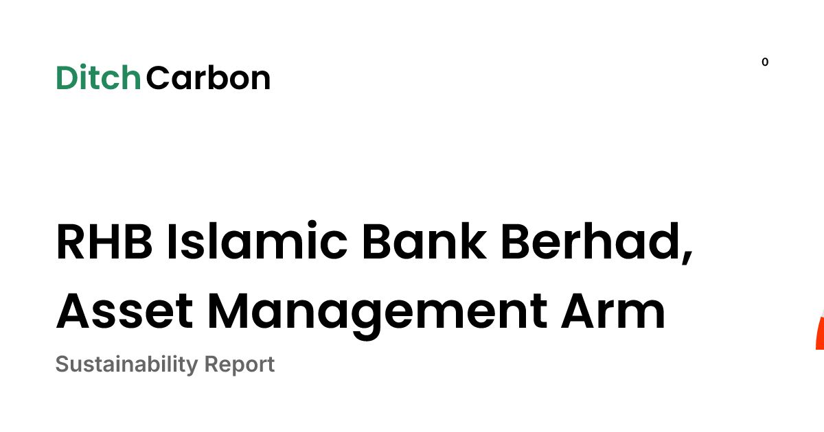 RHB Islamic Bank Berhad, Asset Management Arm Emissions Breakdown ...