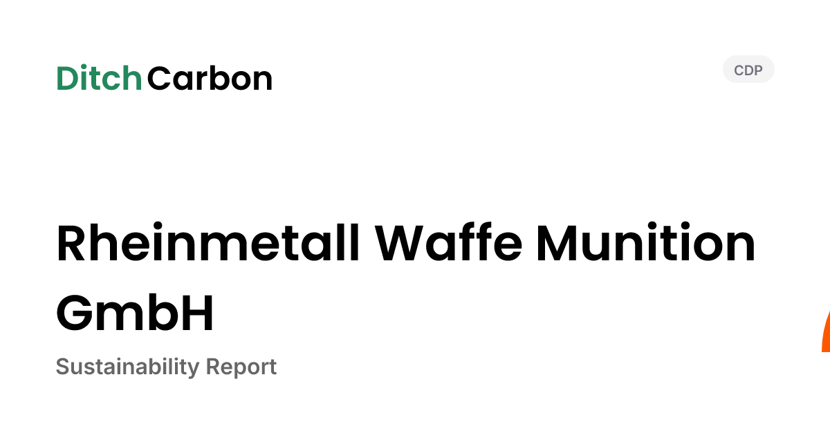 Rheinmetall Waffe Munition GmbH Emissions Breakdown & Climate Score ...