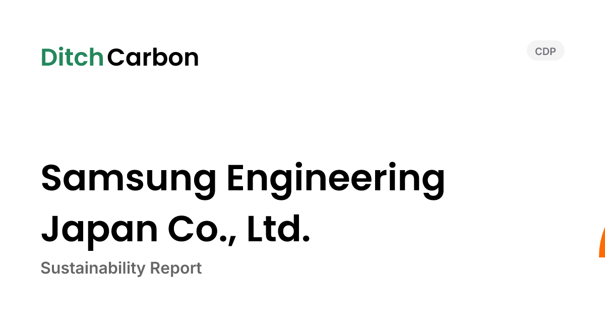 Samsung Engineering Japan Co., Ltd. Emissions Breakdown & Climate Score ...