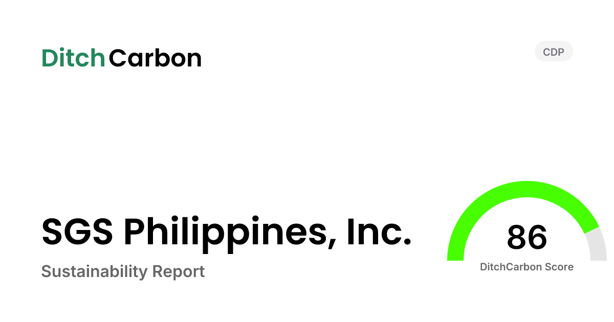 SGS Philippines, Inc. Emissions Breakdown & Climate Score | DitchCarbon