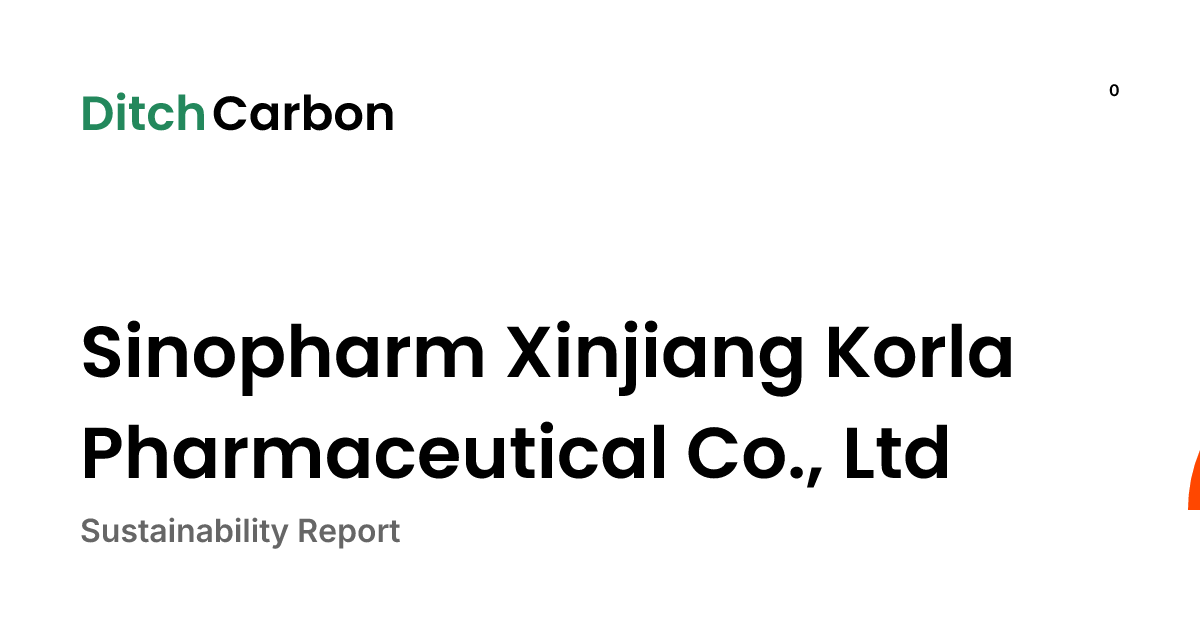 Sinopharm Xinjiang Korla Pharmaceutical Co., Ltd Emissions Breakdown ...