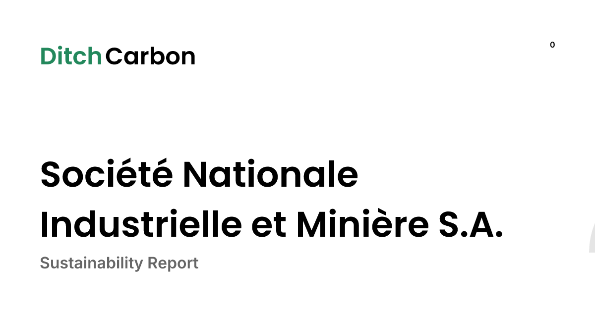 Société Nationale Industrielle et Minière S.A. Emissions Breakdown ...