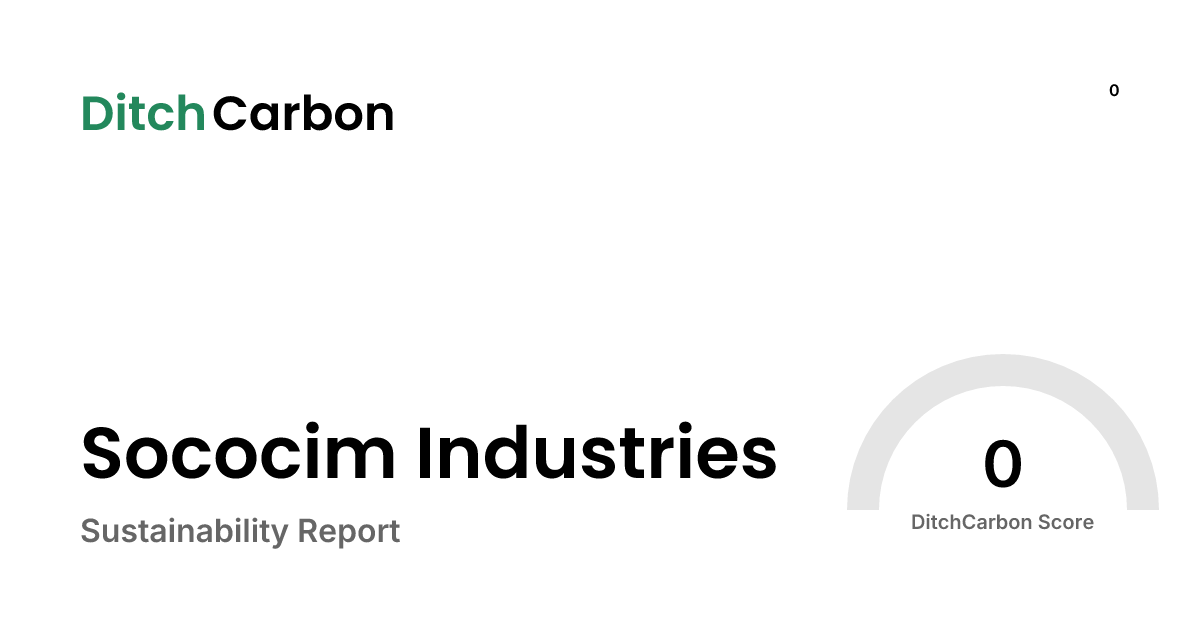 Sococim Industries Emissions Breakdown & Climate Score | DitchCarbon