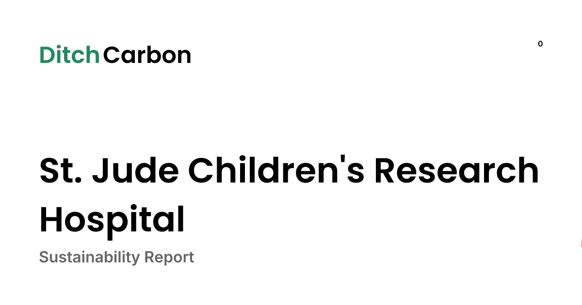 St. Jude Children's Research Hospital Emissions Breakdown & Climate ...