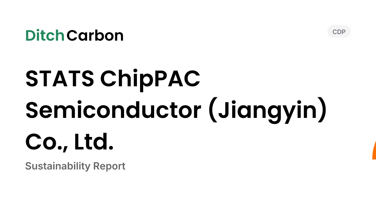 STATS ChipPAC Semiconductor (Jiangyin) Co., Ltd. Emissions Breakdown ...