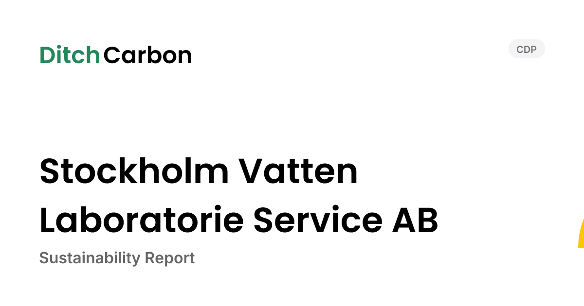Stockholm Vatten Laboratorie Service AB Emissions Breakdown & Climate ...