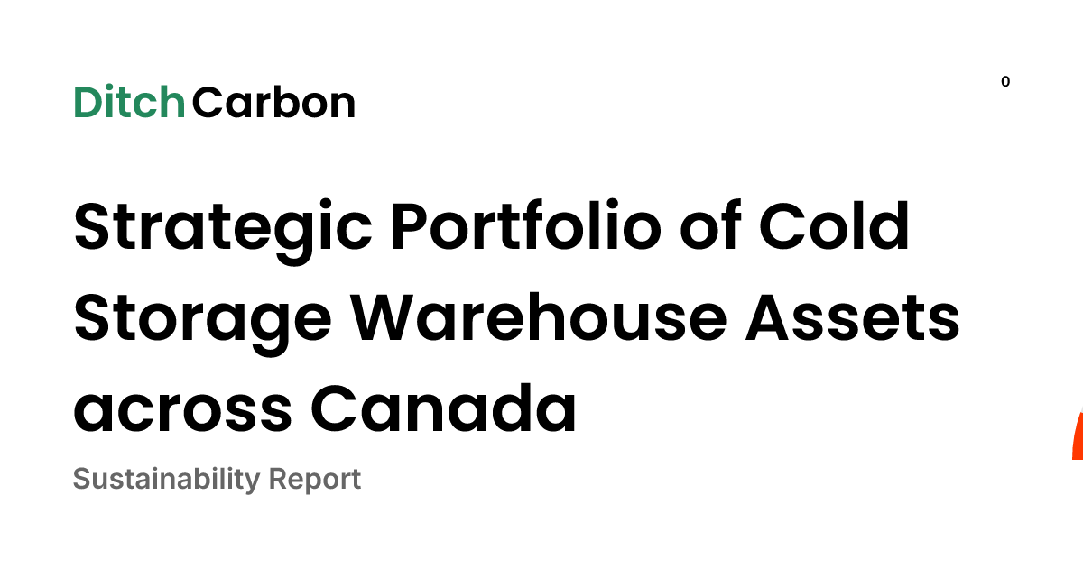 Strategic Portfolio of Cold Storage Warehouse Assets across Canada ...