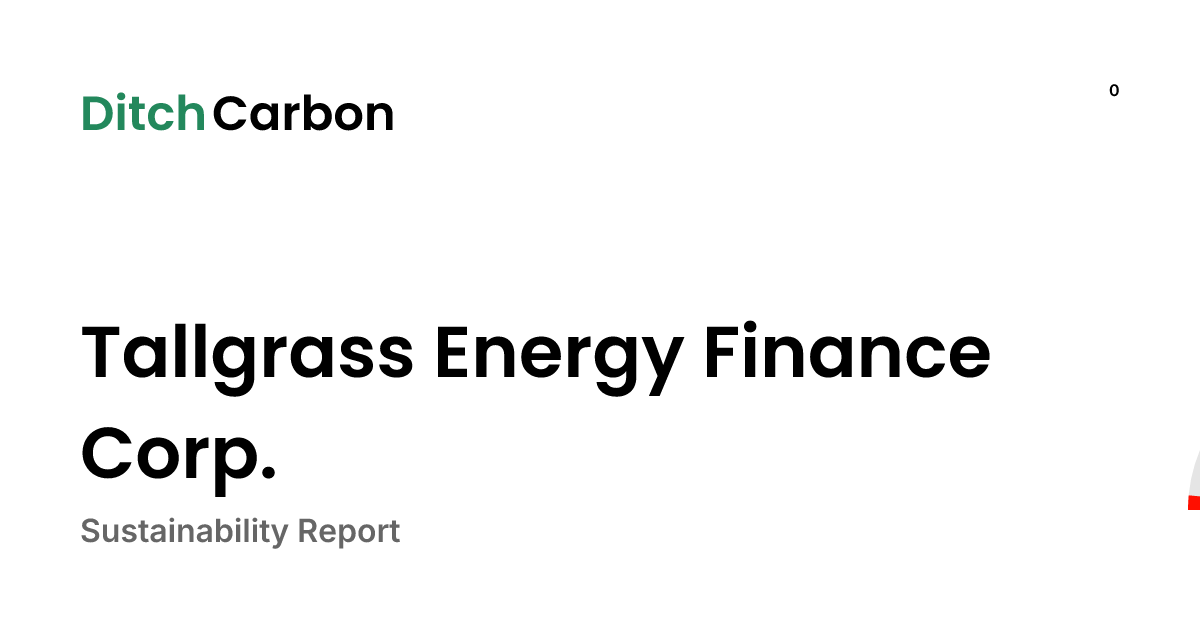 Tallgrass Energy Finance Corp. Emissions Breakdown & Climate Score ...