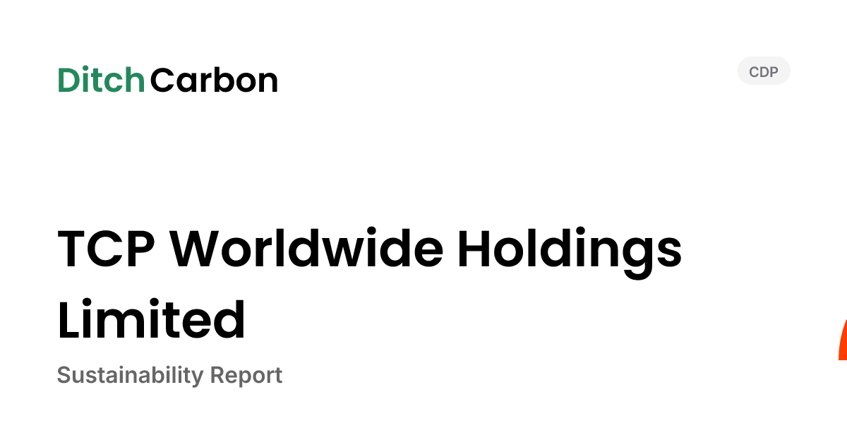 TCP Worldwide Holdings Limited Emissions Breakdown & Climate Score ...