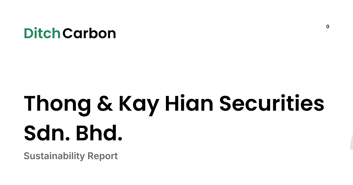 Thong & Kay Hian Securities Sdn. Bhd. Emissions Breakdown & Climate ...