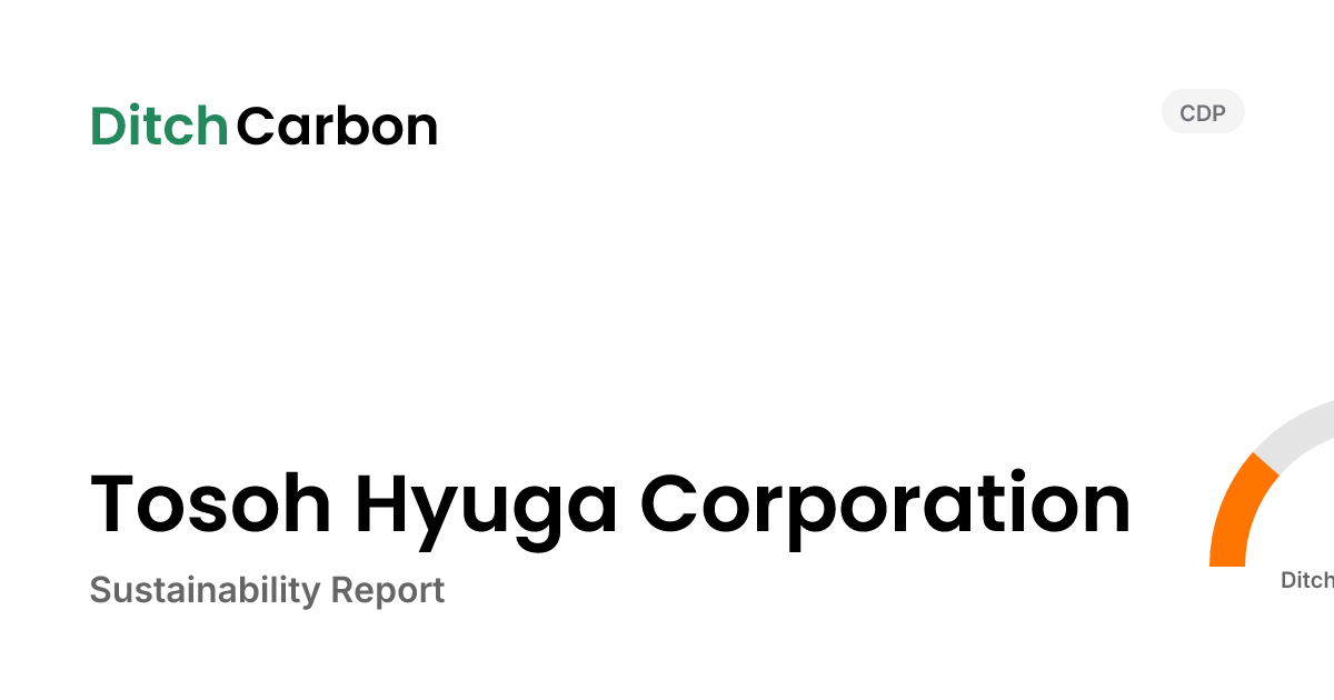 Tosoh Hyuga Corporation Emissions Breakdown & Climate Score | DitchCarbon