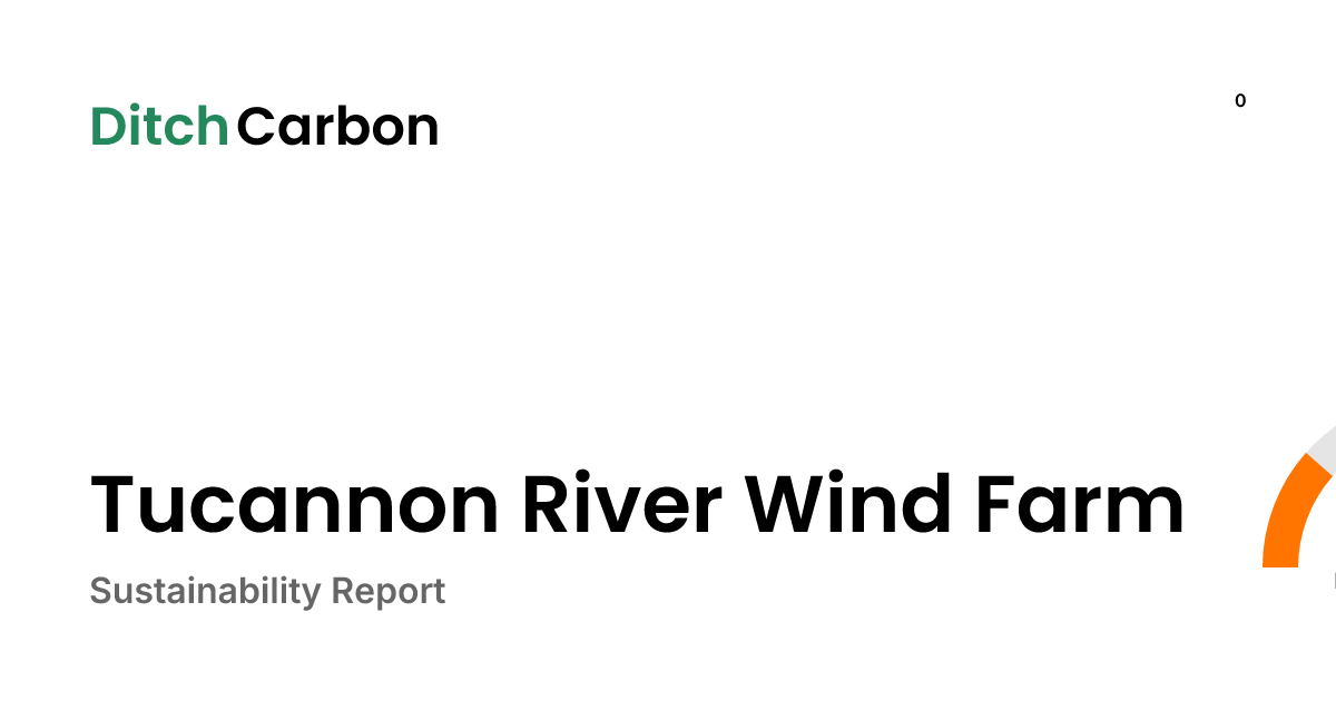 Tucannon River Wind Farm Sustainability Report | DitchCarbon