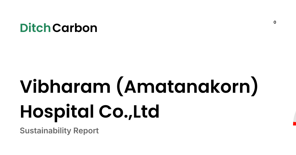 Vibharam (Amatanakorn) Hospital Co.,Ltd Sustainability Report | DitchCarbon
