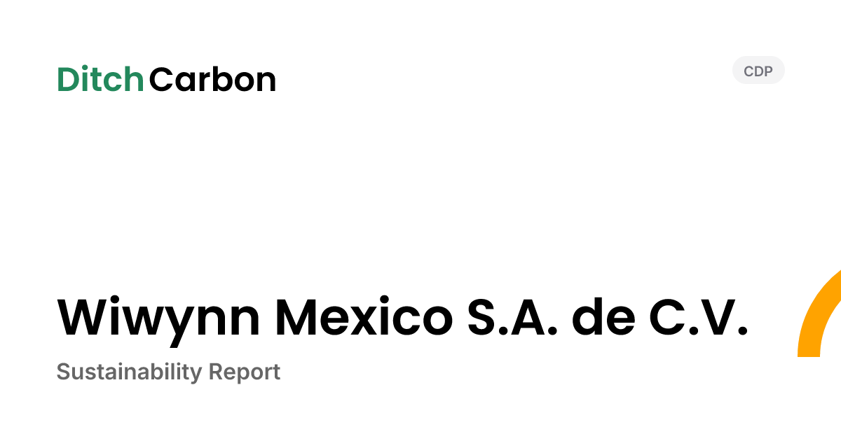 Wiwynn Mexico S.A. de C.V. Emissions Breakdown & Climate Score ...