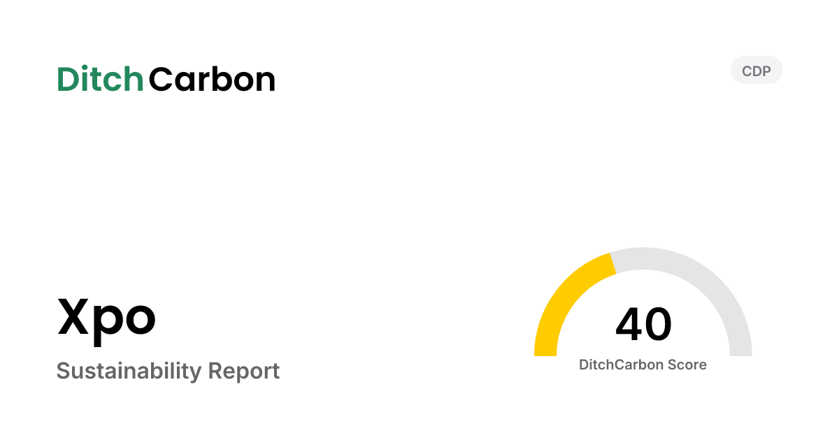 Xpo Emissions Breakdown & Climate Score | DitchCarbon